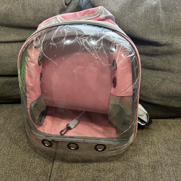 Other | Pink Pet Carrier Backpack With Clear Bubble Window | Poshmark